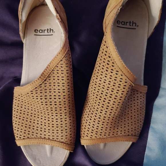 Earth Origins | Shoes | Earth Leather Wedge Sandals | Poshmark